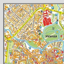 Mappa di Vicenza - Centro Storico / Cartografia Aggiornata di Vicenza ...