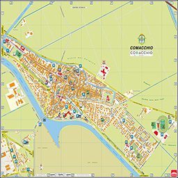 Mappa di Comacchio - Centro Storico / Cartografia Aggiornata di ...