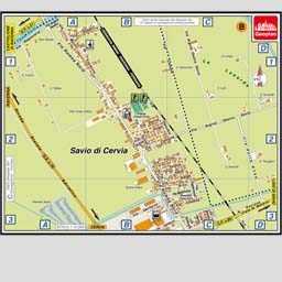 Mappa di Cervia - Savio di Cervia / Cartografia Aggiornata di Cervia ...