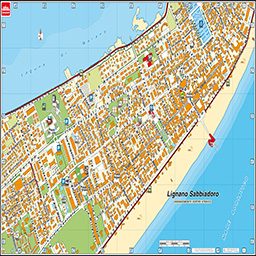 Mappa di Lignano Sabbiadoro - Centro Storico / Cartografia Aggiornata ...