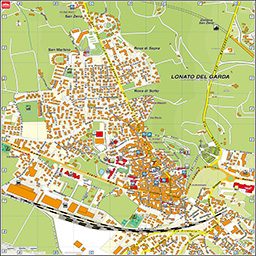 Mappa di Lonato del Garda - Centro Storico / Cartografia Aggiornata di ...