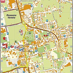 Mappa di Rossano Veneto - Centro Storico / Cartografia Aggiornata di ...