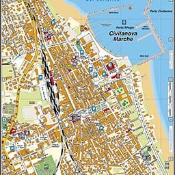 Mappa di Civitanova Marche - Centro Storico / Cartografia Aggiornata di ...