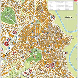 Mappa di Matera - Centro Storico / Cartografia Aggiornata di Matera ...