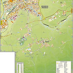 Mappa di Brunico/Bruneck / Cartografia Aggiornata di Brunico/Bruneck ...