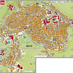 Mappa di Melfi - Centro Storico / Cartografia Aggiornata di Melfi ...