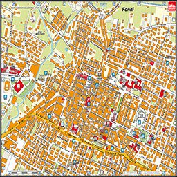 Mappa di Fondi - Centro Storico / Cartografia Aggiornata di Fondi ...