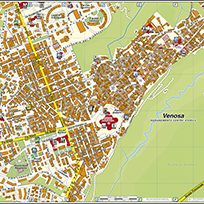 Mappa di Venosa - Centro Storico / Cartografia Aggiornata di Venosa ...