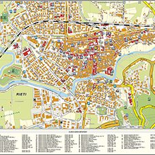 Mappa di Rieti - Centro Storico / Cartografia Aggiornata di Rieti ...