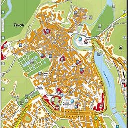 Mappa di Tivoli - Centro Storico / Cartografia Aggiornata di Tivoli ...