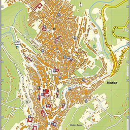 Mappa di Modica - Centro Storico / Cartografia Aggiornata di Modica ...
