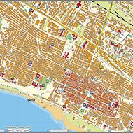 Mappa di Gela - Centro Storico / Cartografia Aggiornata di Gela ...