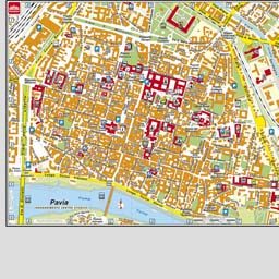 Mappa di Pavia - Centro Storico / Cartografia Aggiornata di Pavia ...