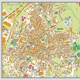 Mappa di Aprilia - Centro Storico / Cartografia Aggiornata di Aprilia ...