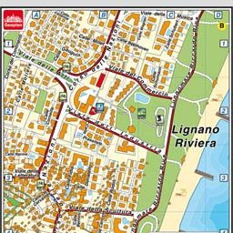 Mappa di Lignano Sabbiadoro - Lignano Riviera (Riq.B) / Cartografia ...