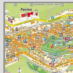 Mappa di Fermo - Centro Storico / Cartografia Aggiornata di Fermo ...